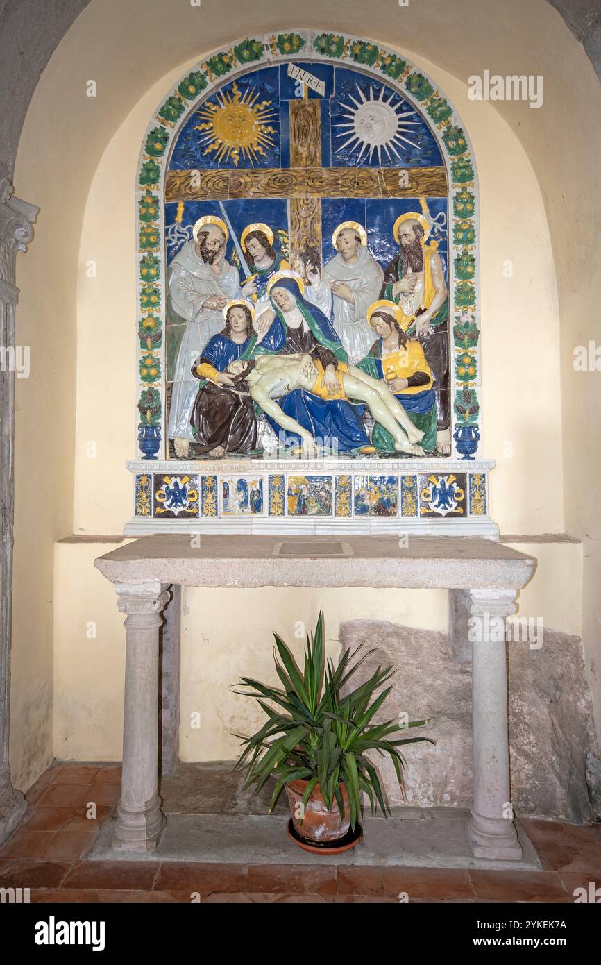 Deposition of Jesus Christ, glazed polychrome ceramic by Andrea della ...