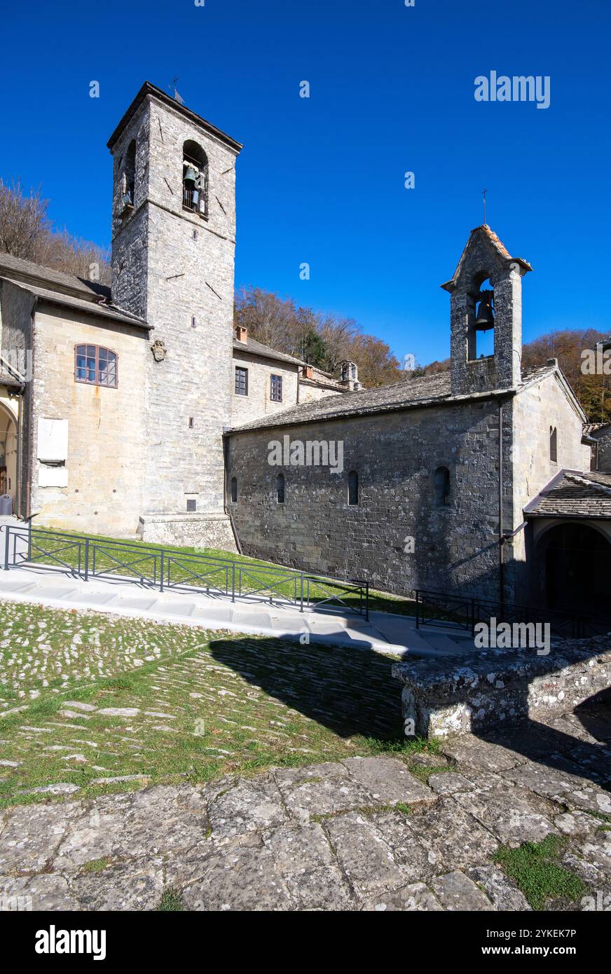 Main church bell tower (on the left) and chapel of Santa Maria degli ...