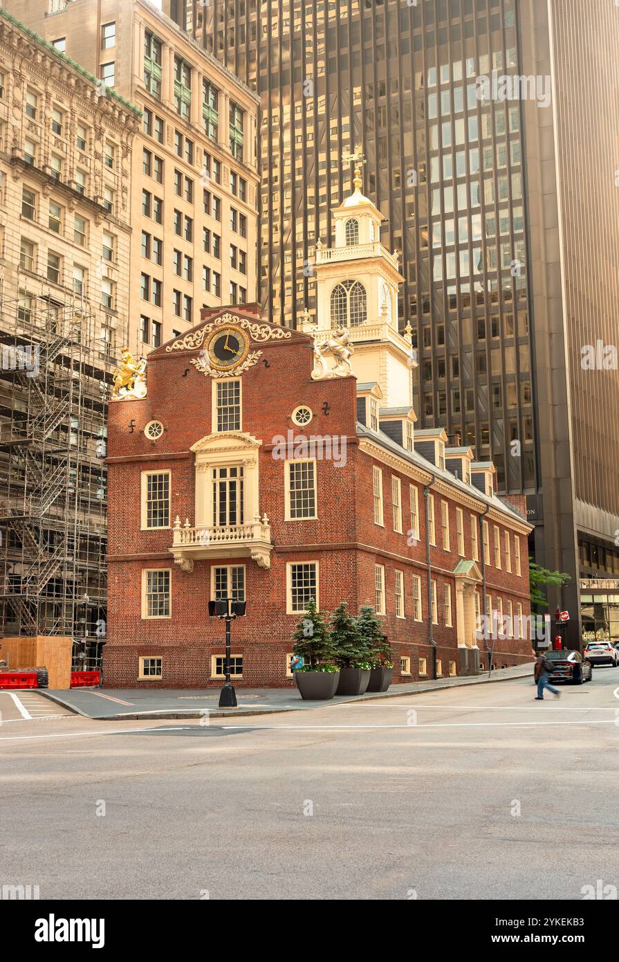Boston Massachusetts Old State House building in the downtown city ...