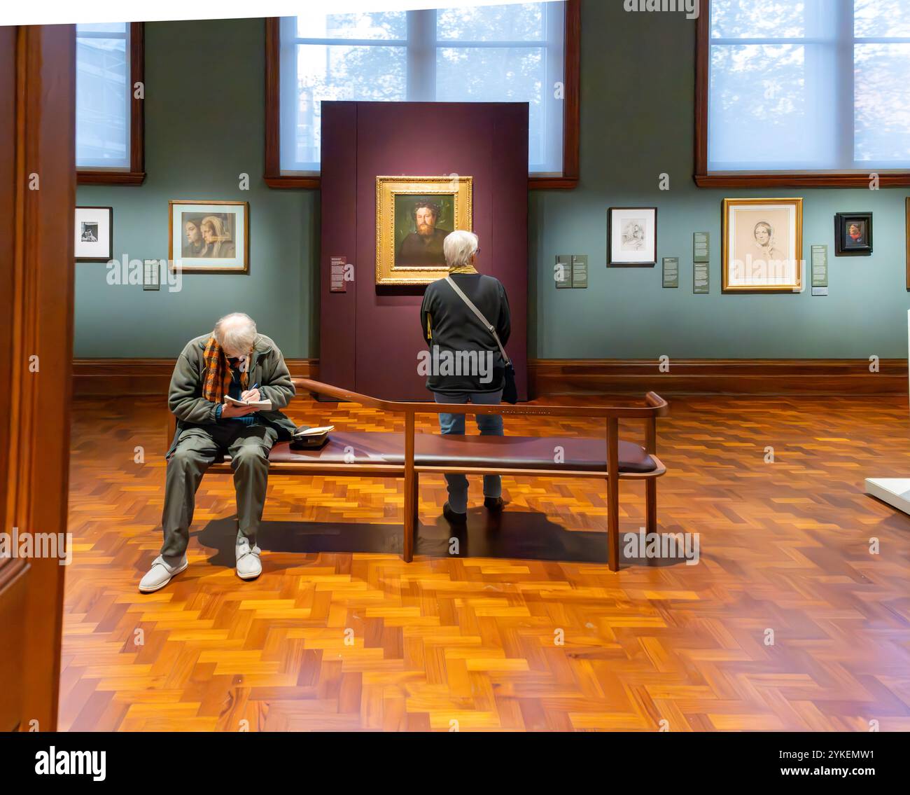 visitors at the National Portrait Gallery, London, Britain Stock Photo ...