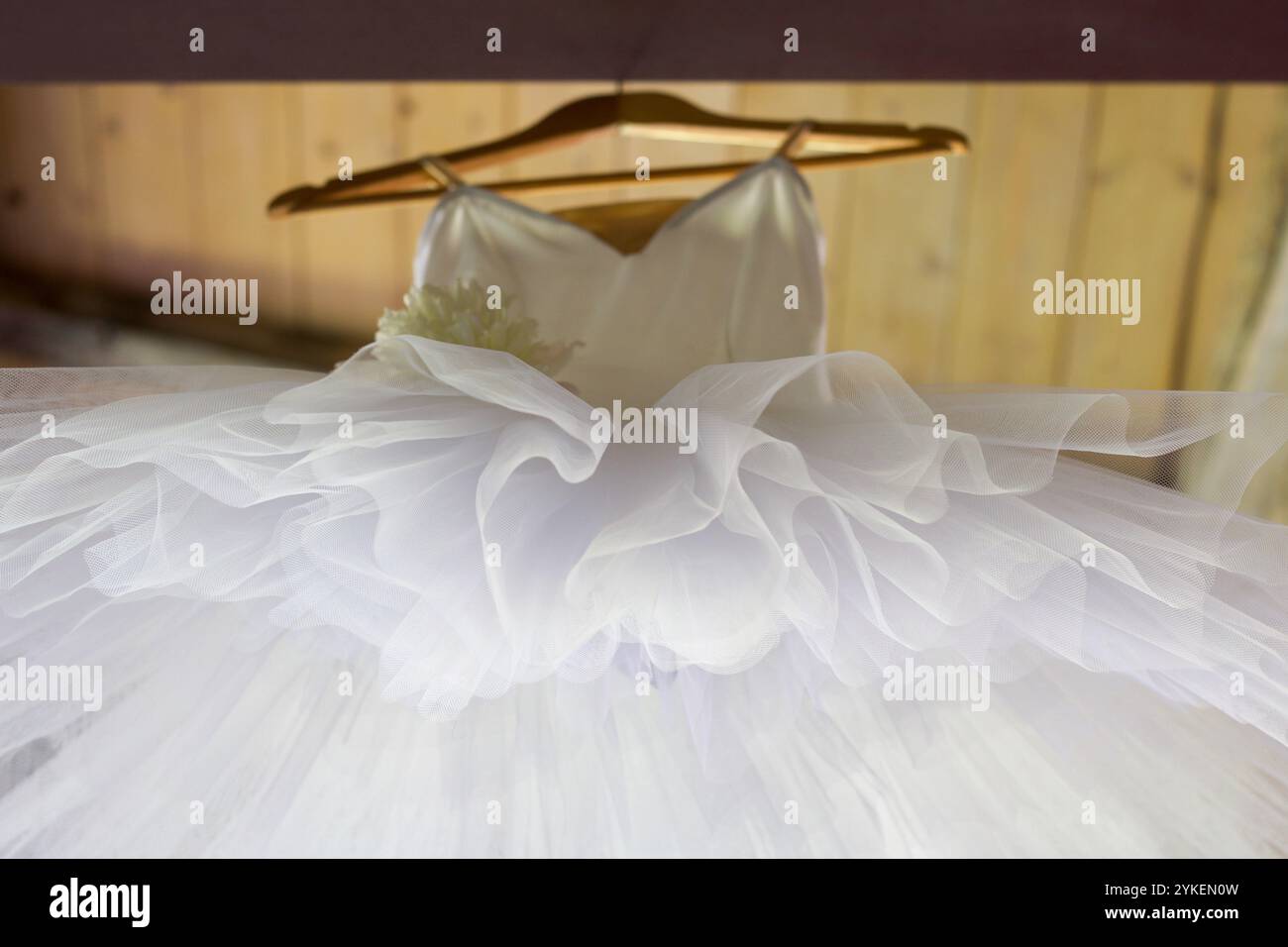texture of white tulle of a classical ballet utu view from below Stock ...