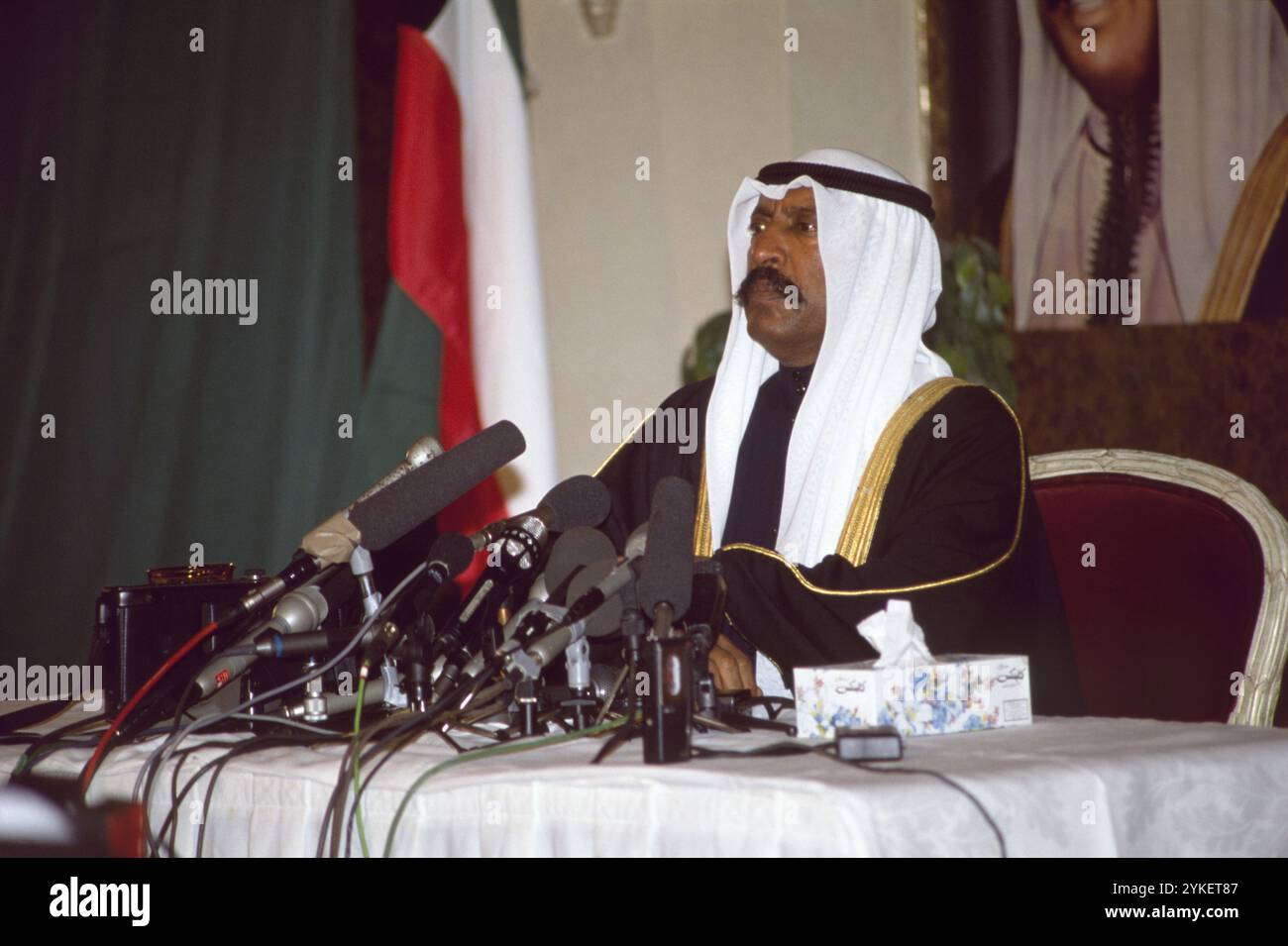 First Gulf War: 10th March 1991 The Crown Prince of Kuwait, His Highness Saad Al-Abdullah Al ...