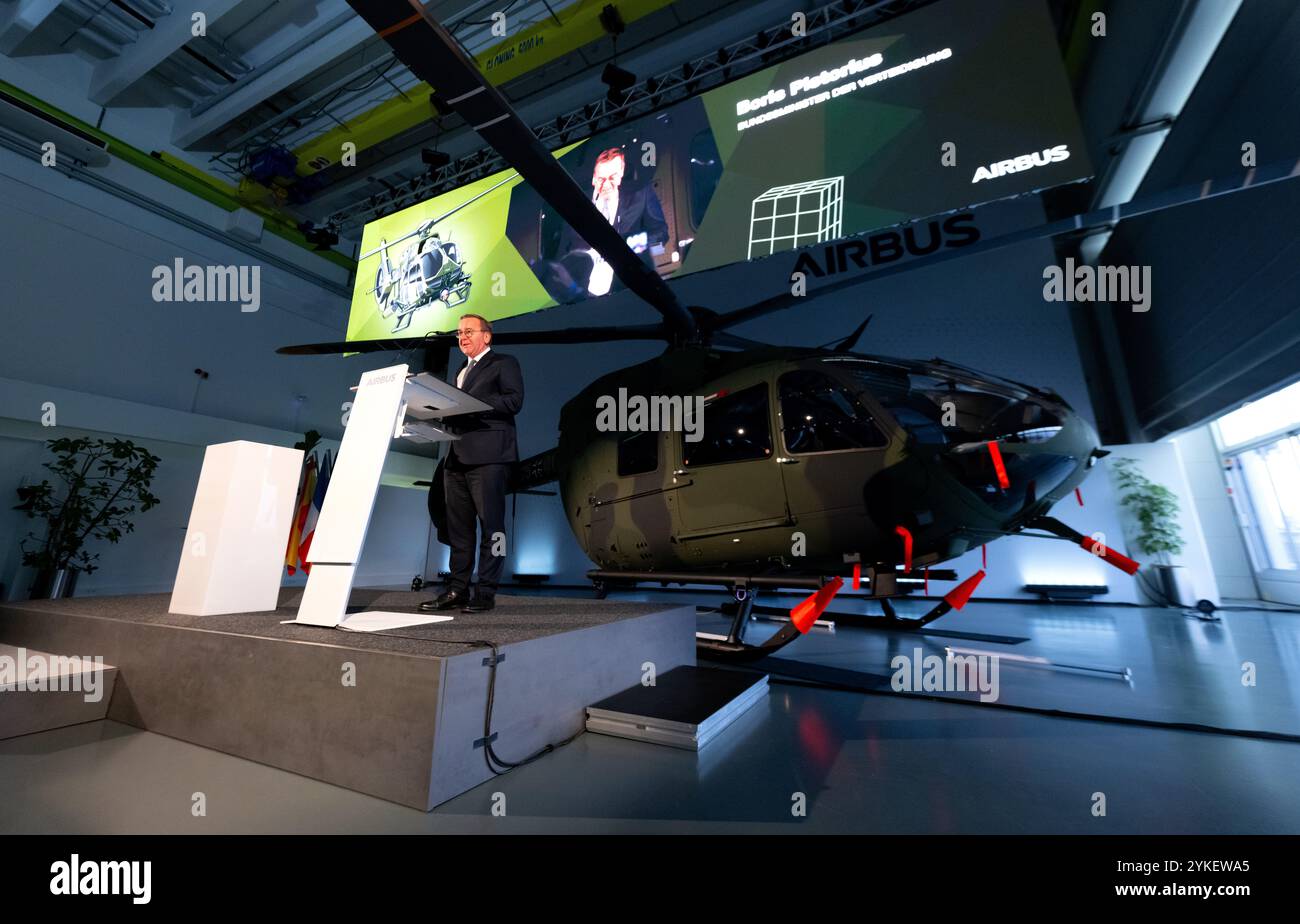 18 November 2024, Bavaria, Donauwörth: Boris Pistorius (SPD), Federal ...