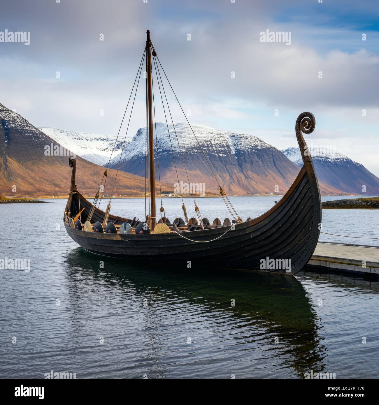 Viking Ship, Viking Longship Norway Scandinavia. The Vikings built many ...