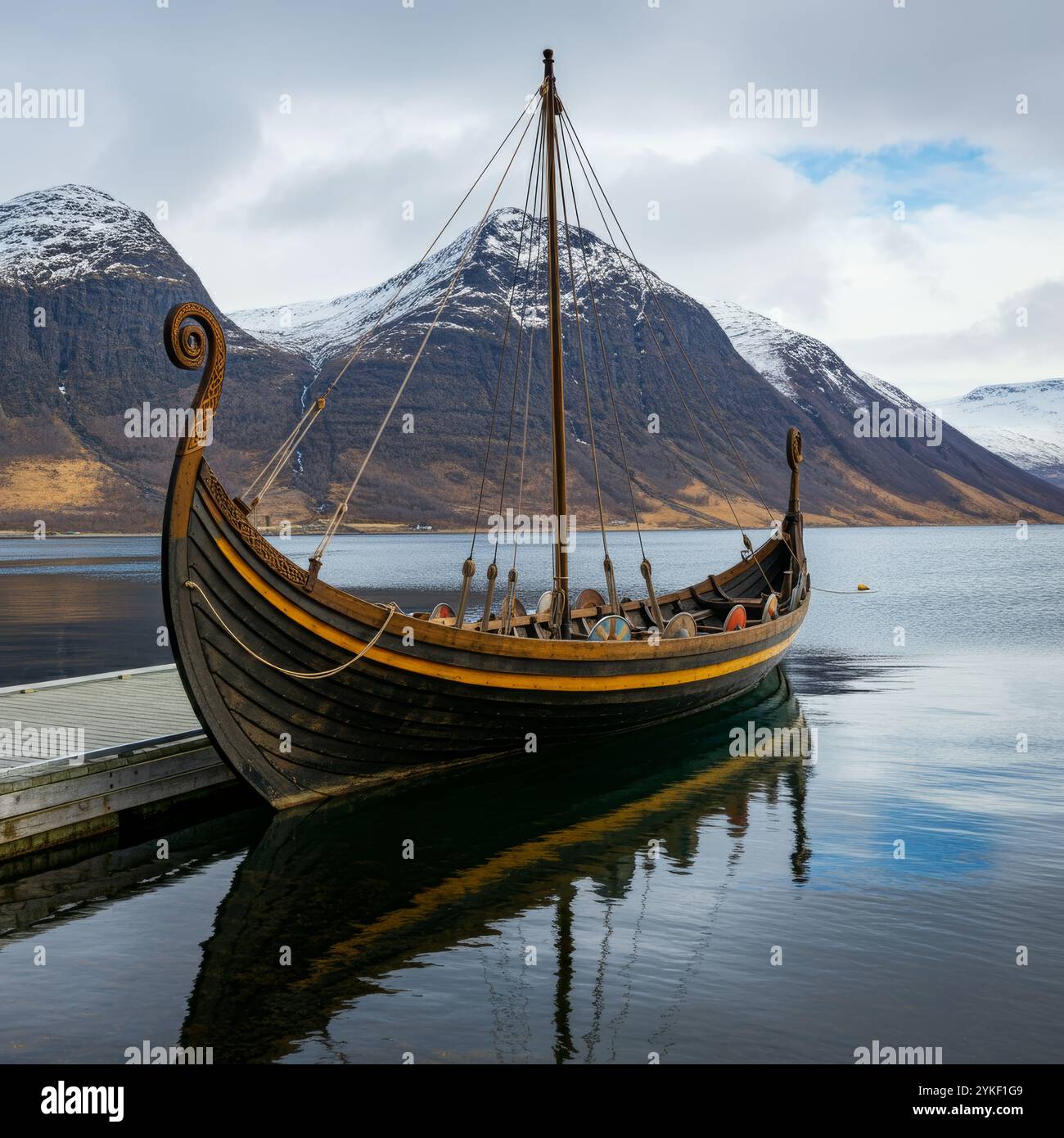 Viking Ship, Viking Longship Norway Scandinavia. The Vikings built many ...