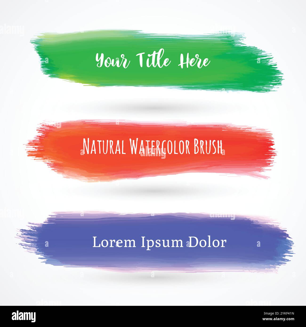 set of three watercolor brushes Stock Vector Image & Art - Alamy