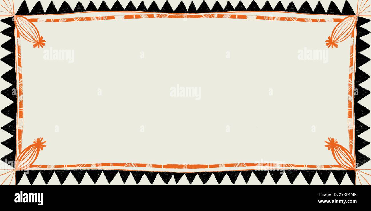 A desert-themed illustration featuring geometric patterns with cactus ...