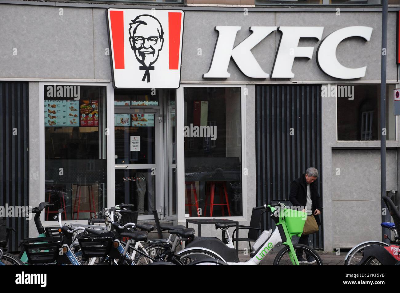 Copenhagen/ DenmarK/18 November 2024/ KFC kentucky fried chicken ...