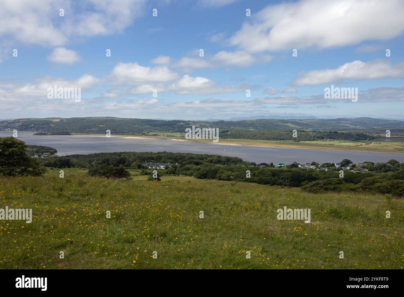 The River Kent Estuary from the summit of Arnside Knott Westmorland and ...