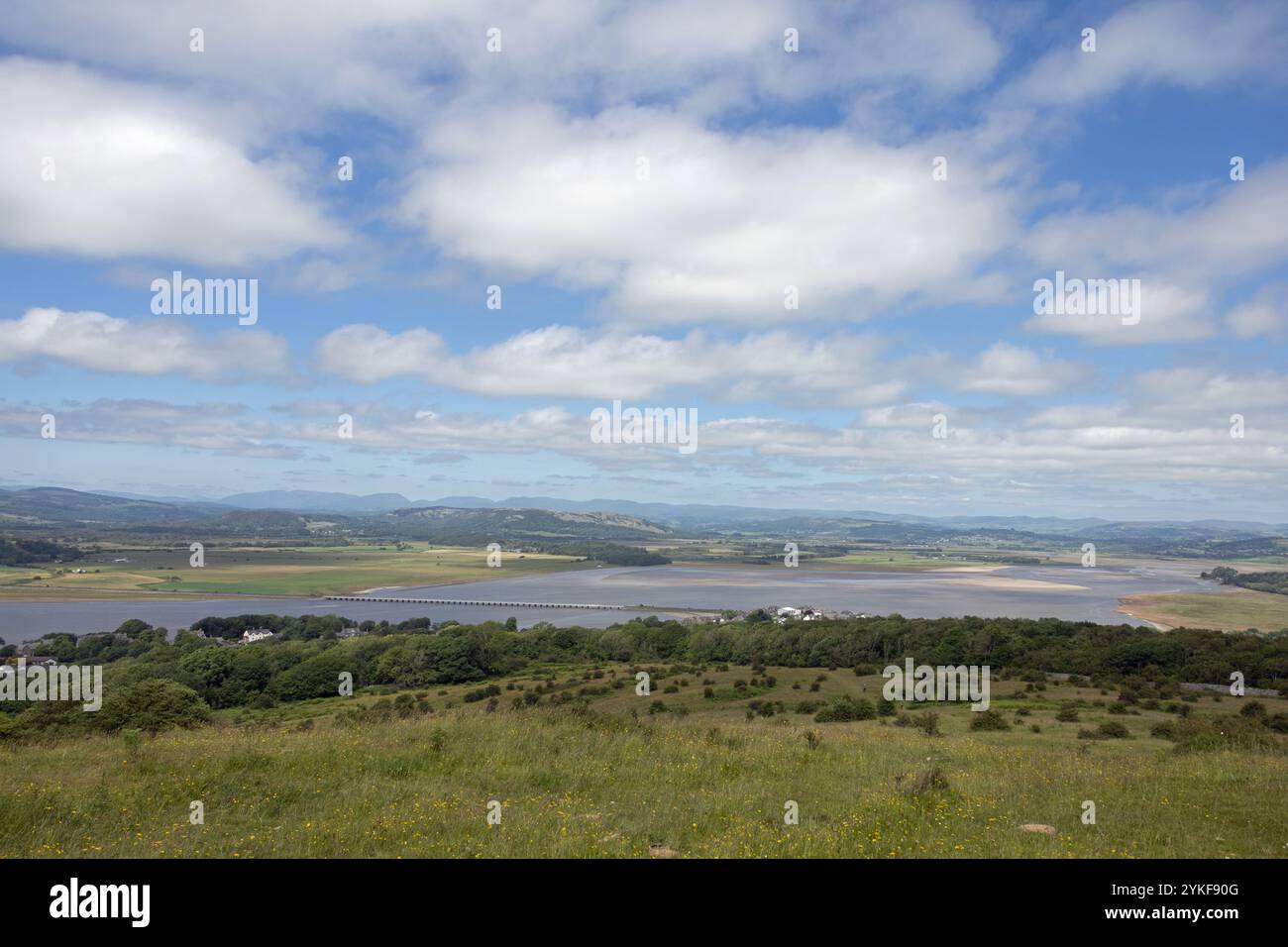 The River Kent Estuary from the summit of Arnside Knott Westmorland and ...