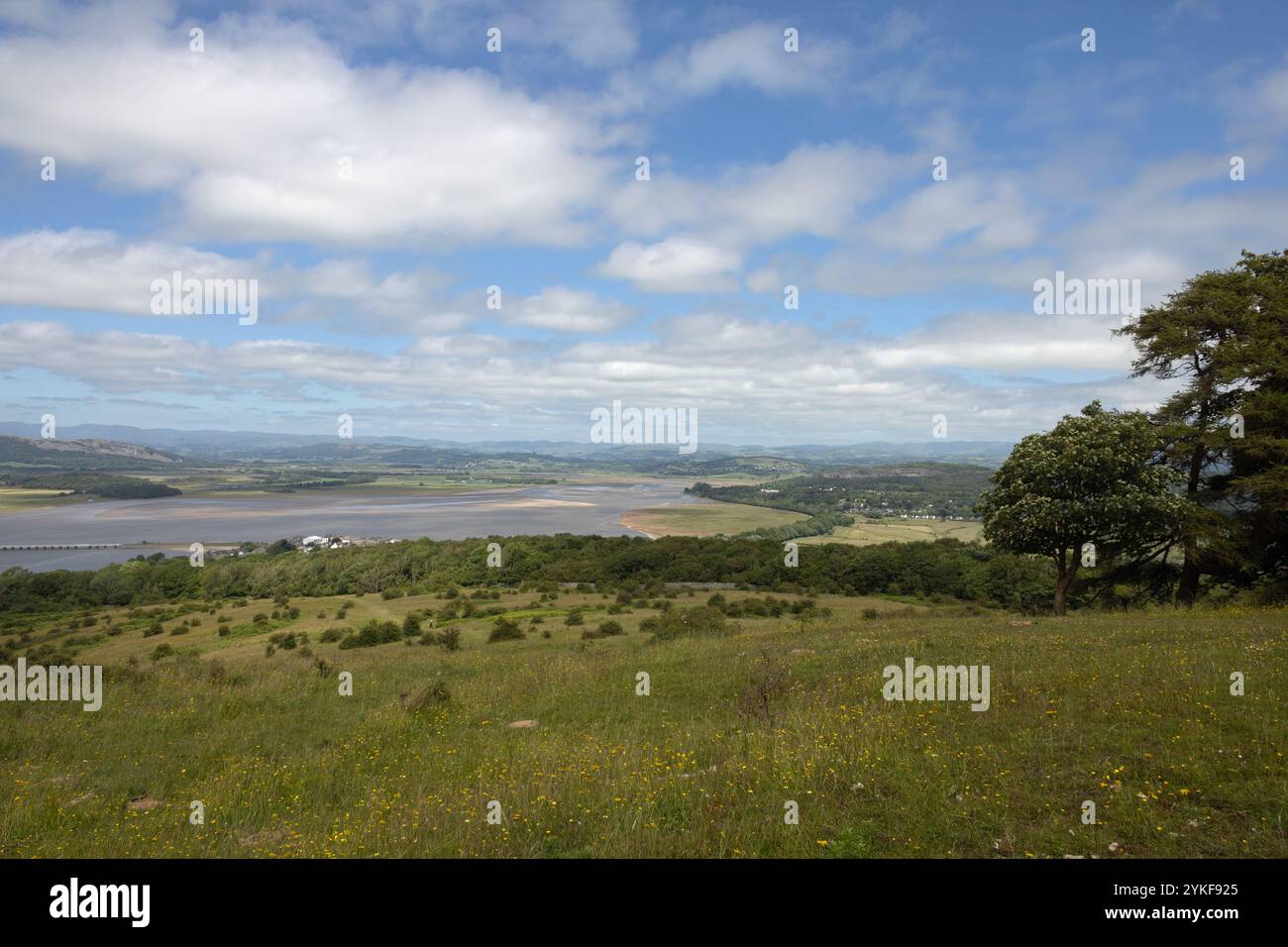 The River Kent Estuary from the summit of Arnside Knott Westmorland and ...