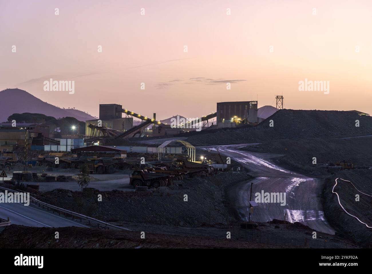 Industrial landscape of Rio Tinto mine in Huelva, Spain, captured at ...