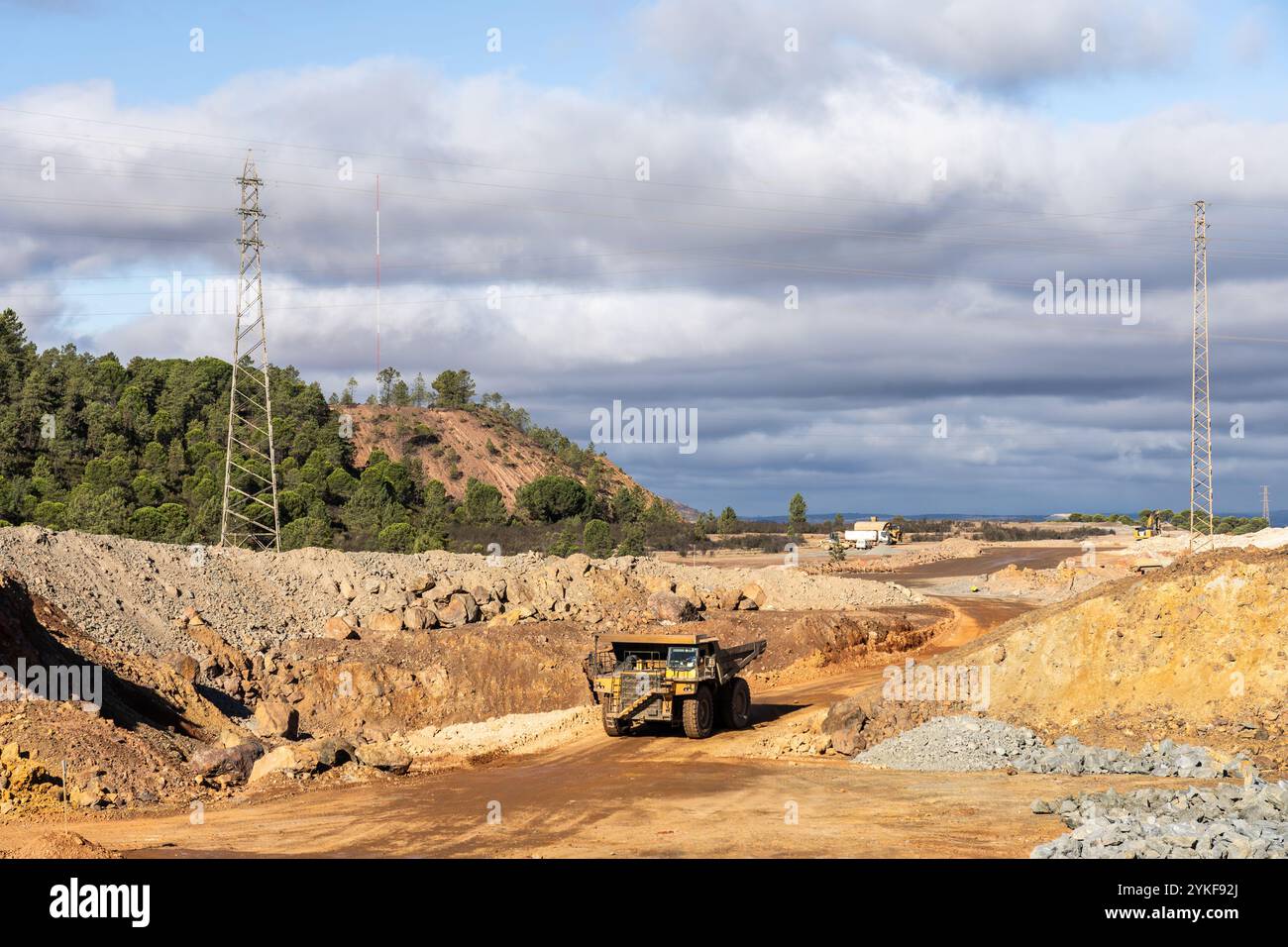 Mining truck power lines hi-res stock photography and images - Alamy