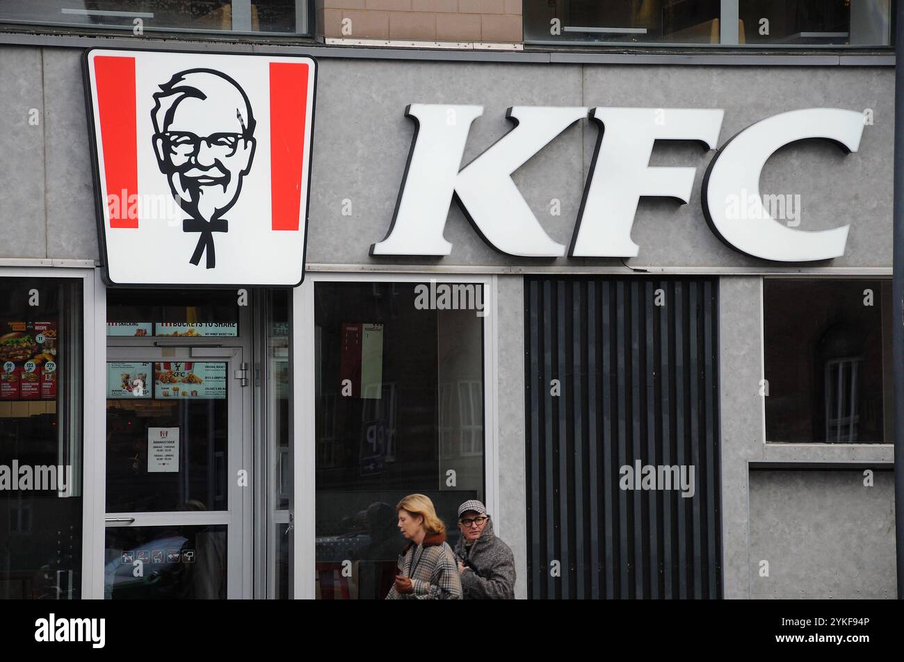 Copenhagen/ DenmarK/18 November 2024/ KFC kentucky fried chicken ...