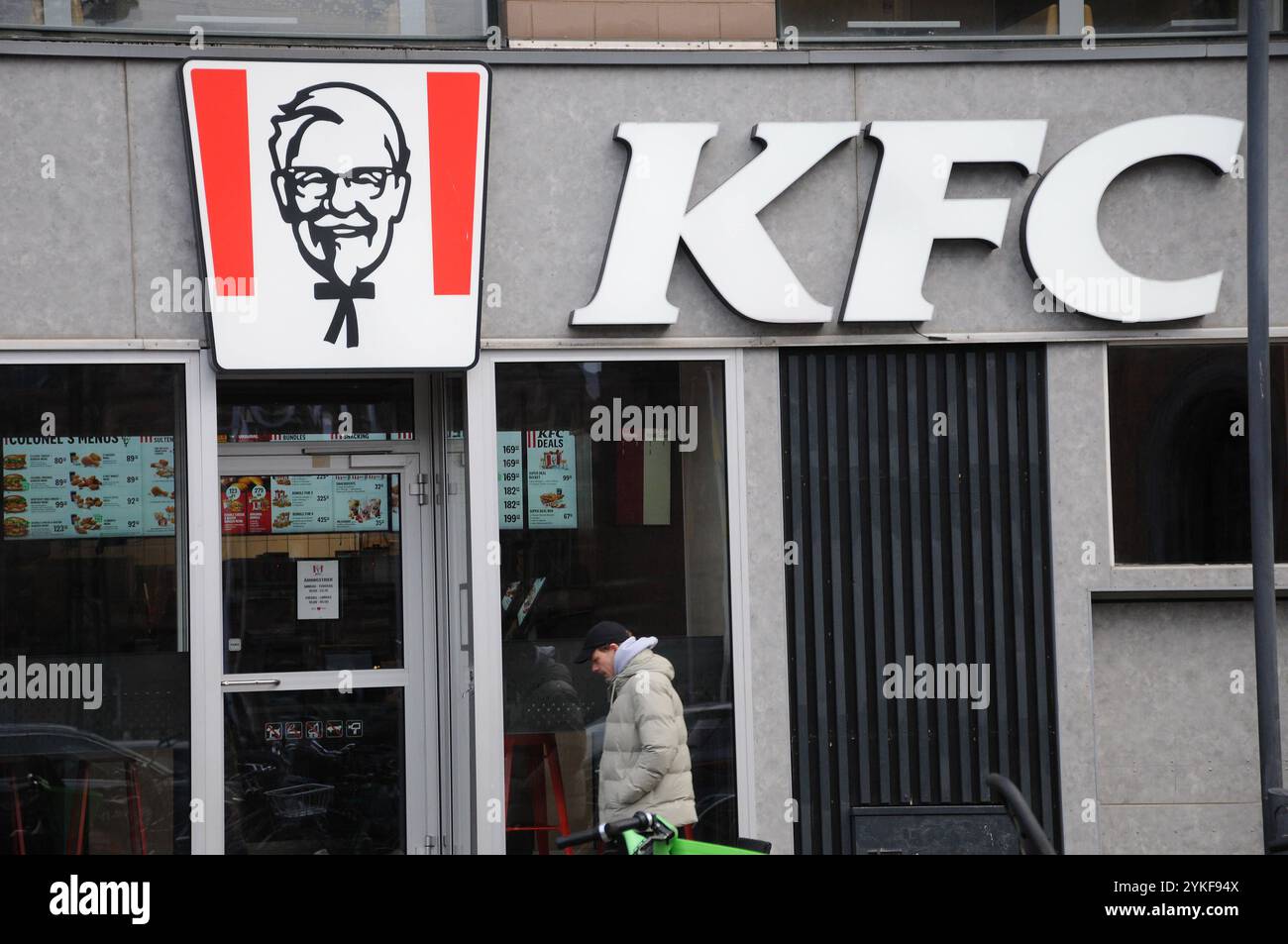 Copenhagen/ DenmarK/18 November 2024/ KFC kentucky fried chicken ...