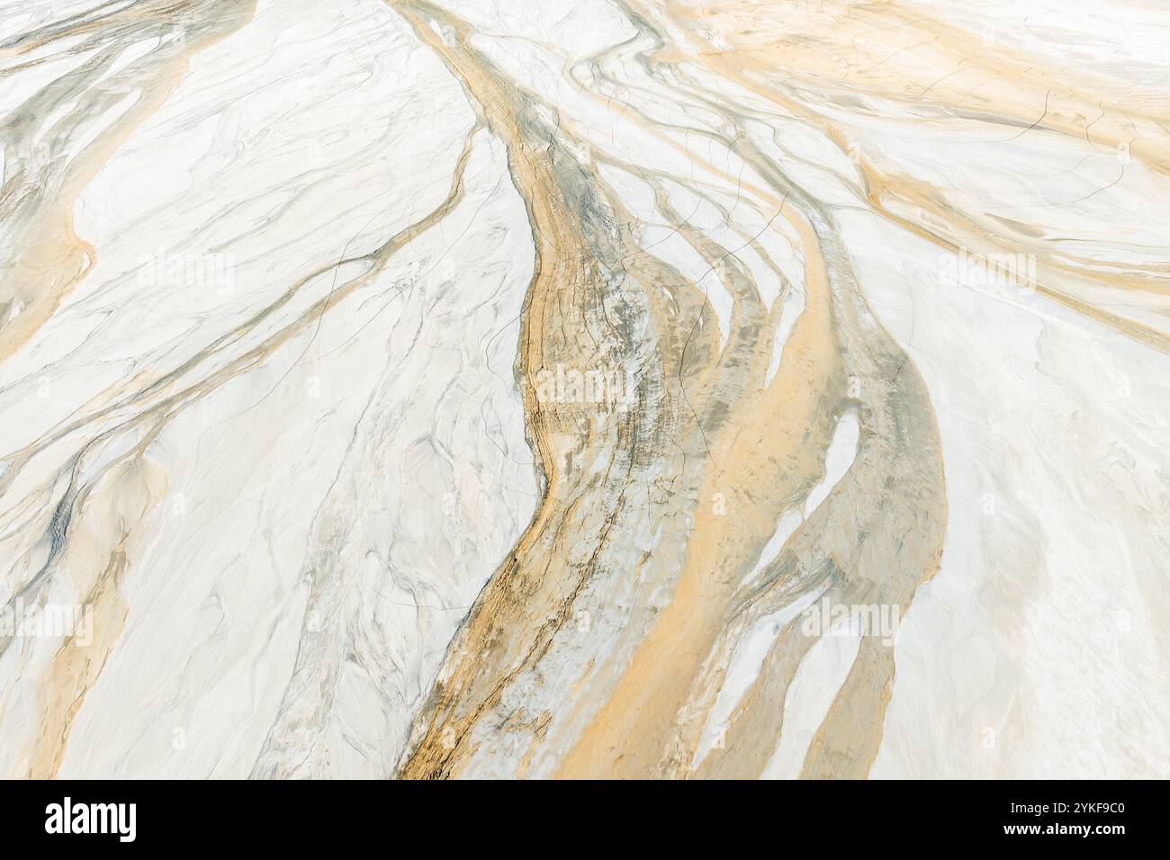 Aerial view of natural patterns in the Riotinto Mines of Huelva ...