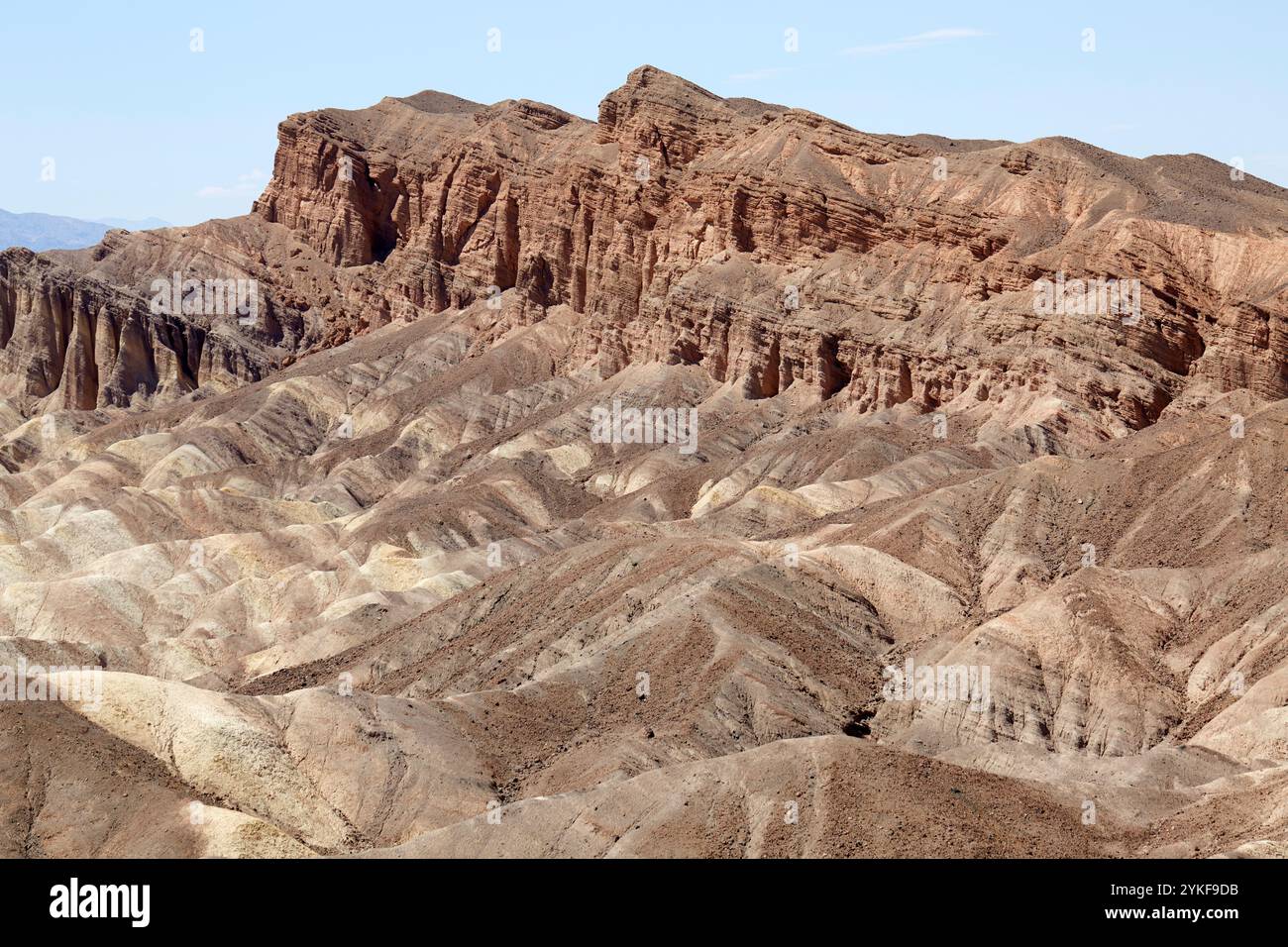 A stunning landscape featuring the textured hills and deep valleys of a ...