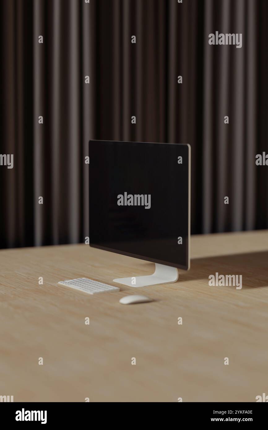A modern desktop computer displays a vibrant artificial intelligence ...