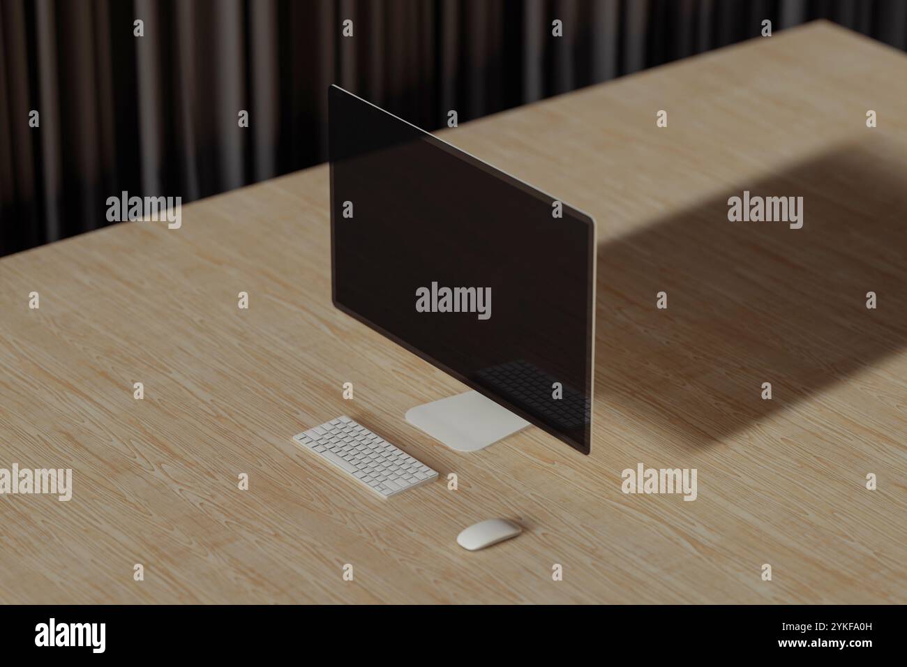 A modern desktop computer displays a vibrant artificial intelligence ...