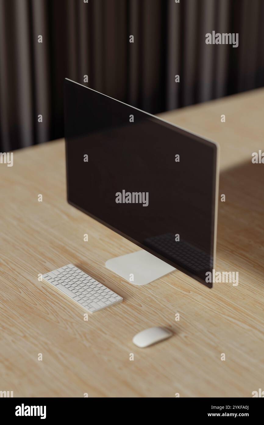 A modern desktop computer displays a vibrant artificial intelligence ...