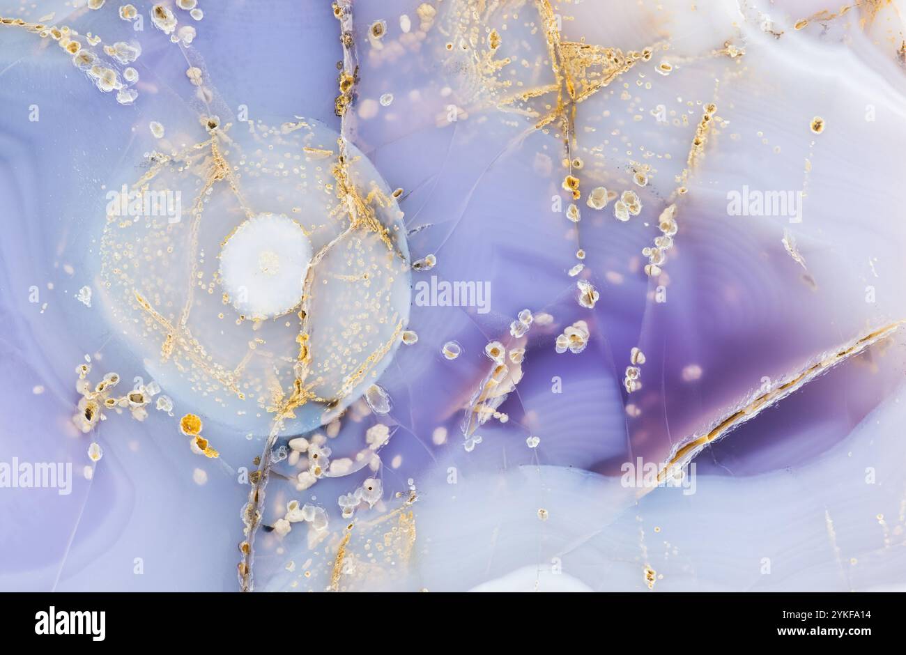 A Holly Blue Agate showcasing the intricate patterns of lavender and ...