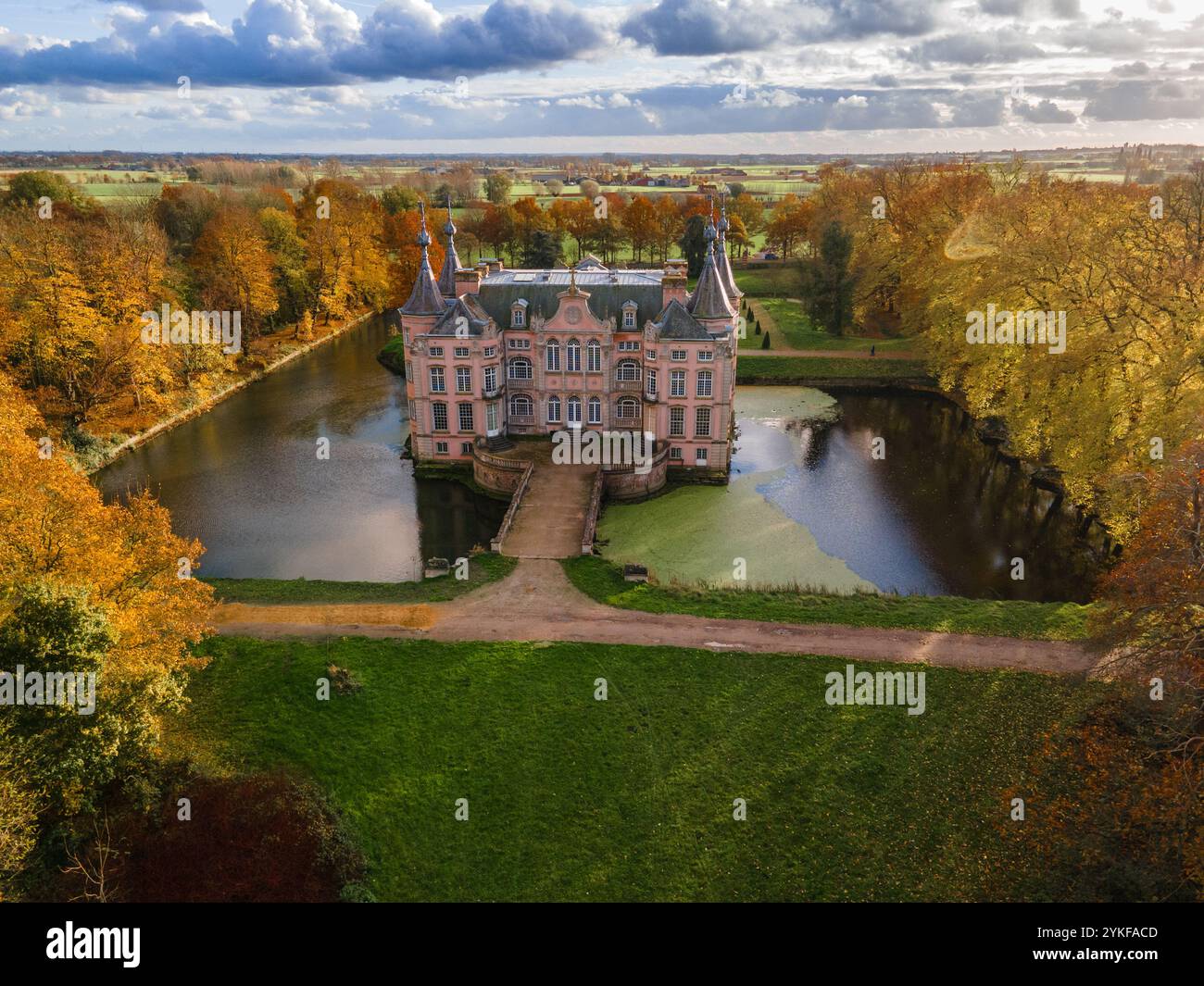 Aerial view of castle Stock Photo - Alamy