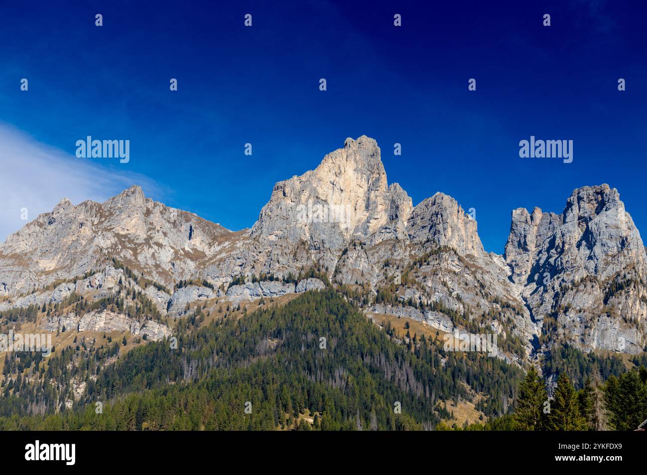 Monte Civetta in the Dolomites is a prominent mountain known for its ...