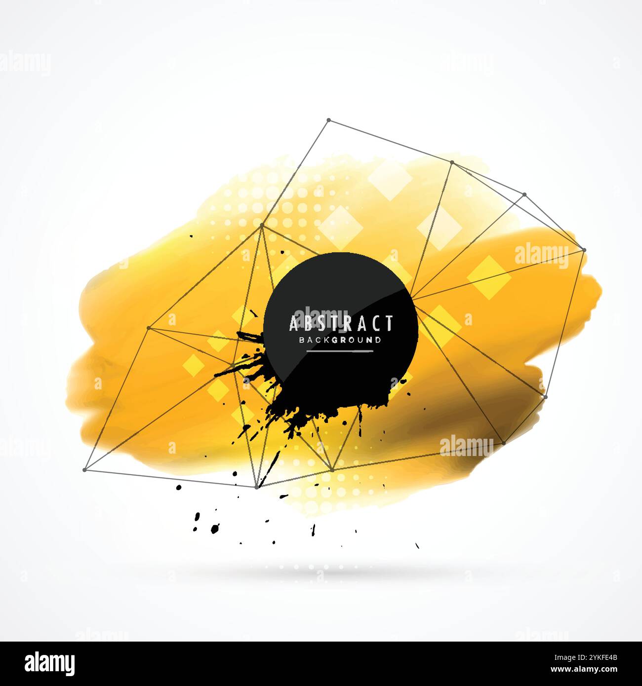yellow watercolor wire frame mesh Stock Vector Image & Art - Alamy