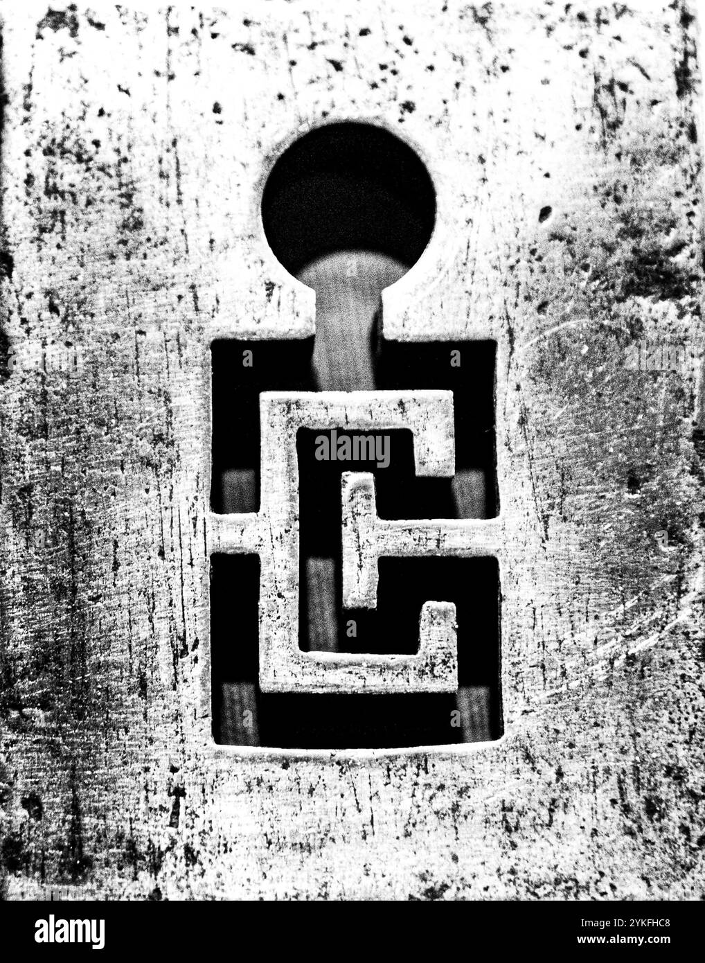 medieval keyhole in steel Stock Photo - Alamy