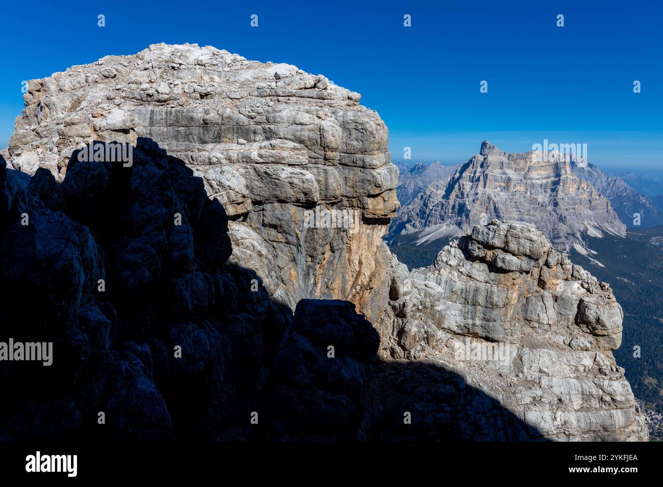 Monte Civetta in the Dolomites is a prominent mountain known for its ...