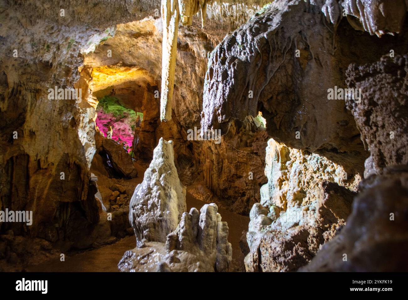 In Bear's cave, swabian Jura, a limestone cave from long ago Stock Photo - Alamy