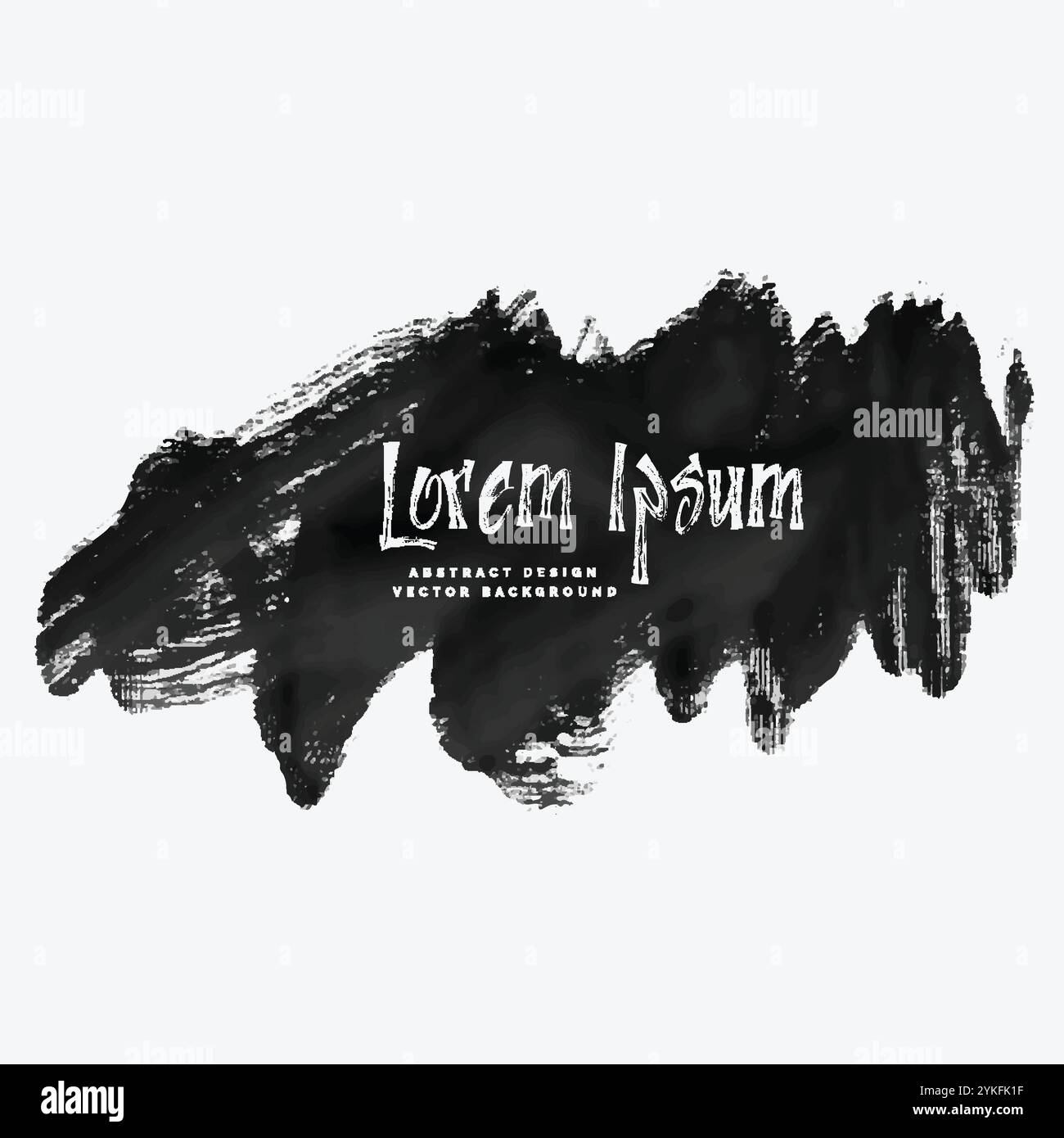 abstract black paint grunge stroke banner design Stock Vector Image ...