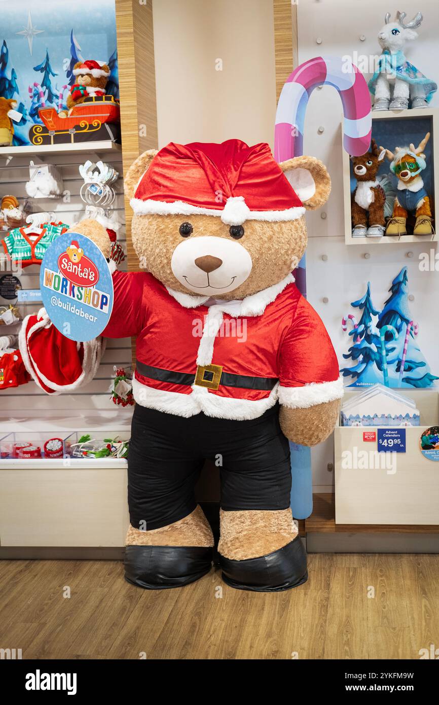 A giant Santa on display in the Build-A-Bear workshop in the Walt ...