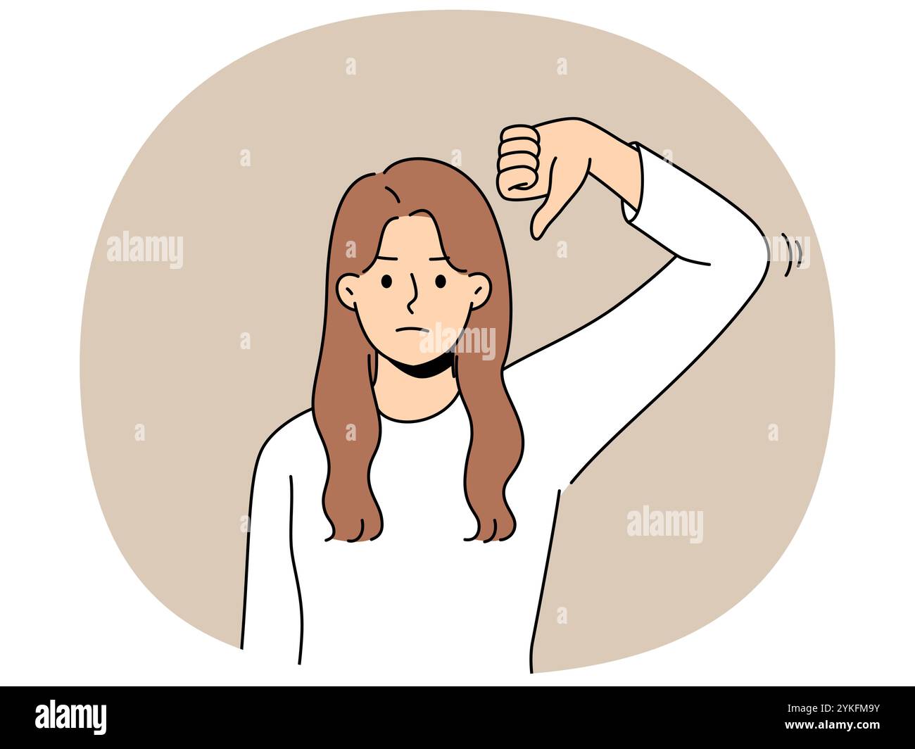 Woman makes negative gesture Stock Vector Images - Alamy