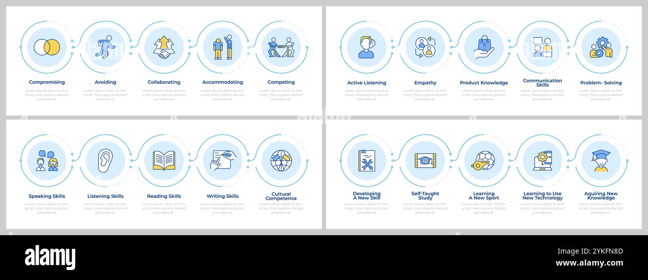 Skills development infographics set Stock Vector Image & Art - Alamy