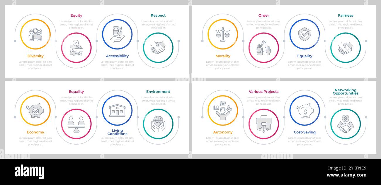 Social equality infographics circles set Stock Vector Image & Art - Alamy