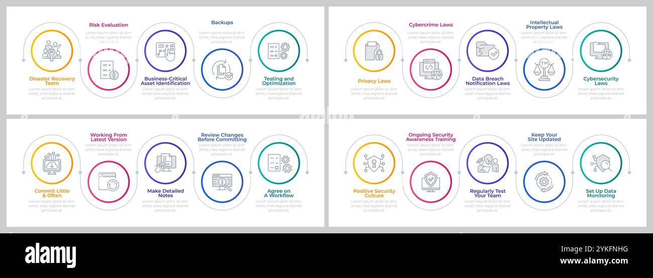 Business cybersecurity infographics circles set Stock Vector Image & Art - Alamy