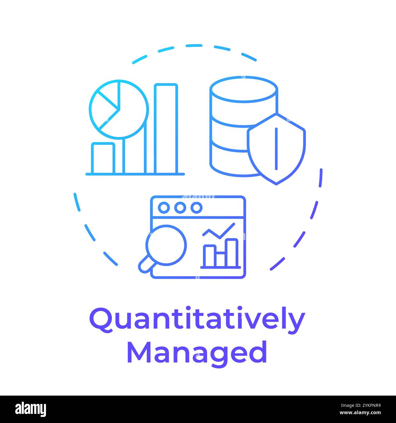 Quantitatively managed stage blue gradient concept icon Stock Vector Image & Art - Alamy