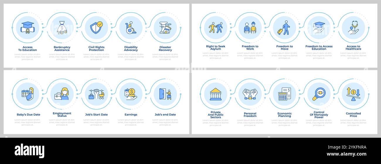 Social rights infographics set Stock Vector Image & Art - Alamy