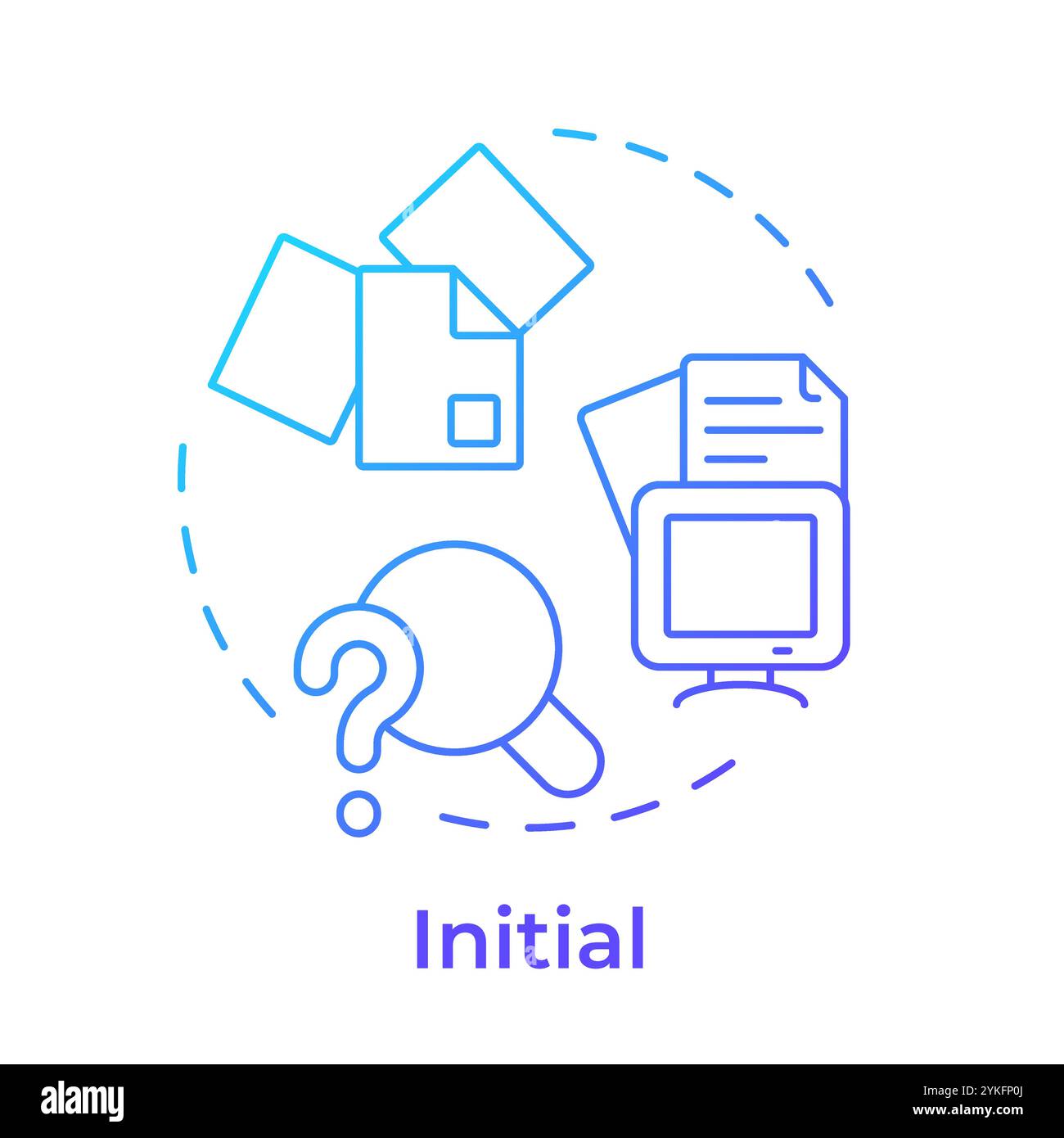 Initial stage blue gradient concept icon Stock Vector Image & Art - Alamy