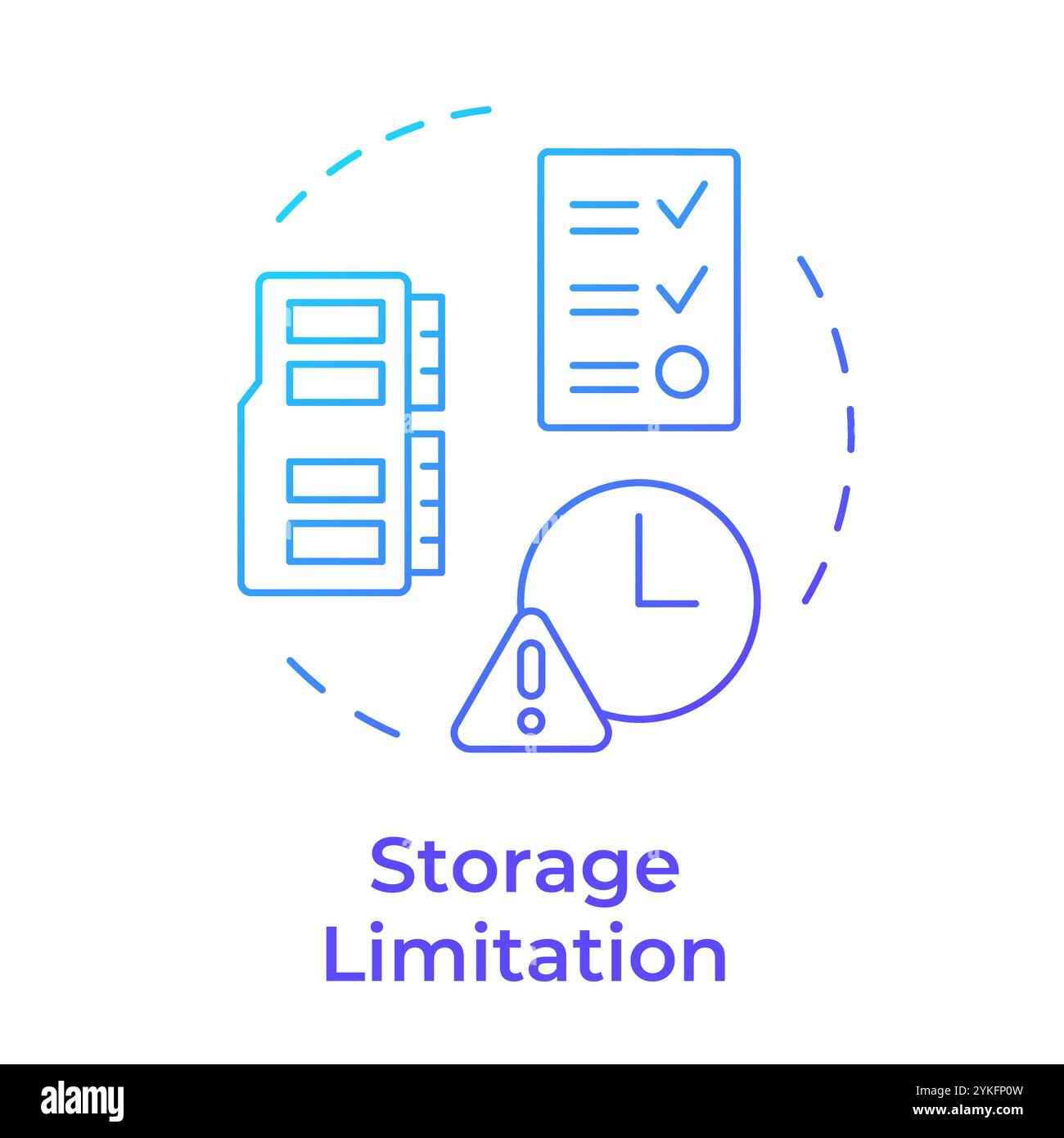 Storage limitation blue gradient concept icon Stock Vector Image & Art - Alamy