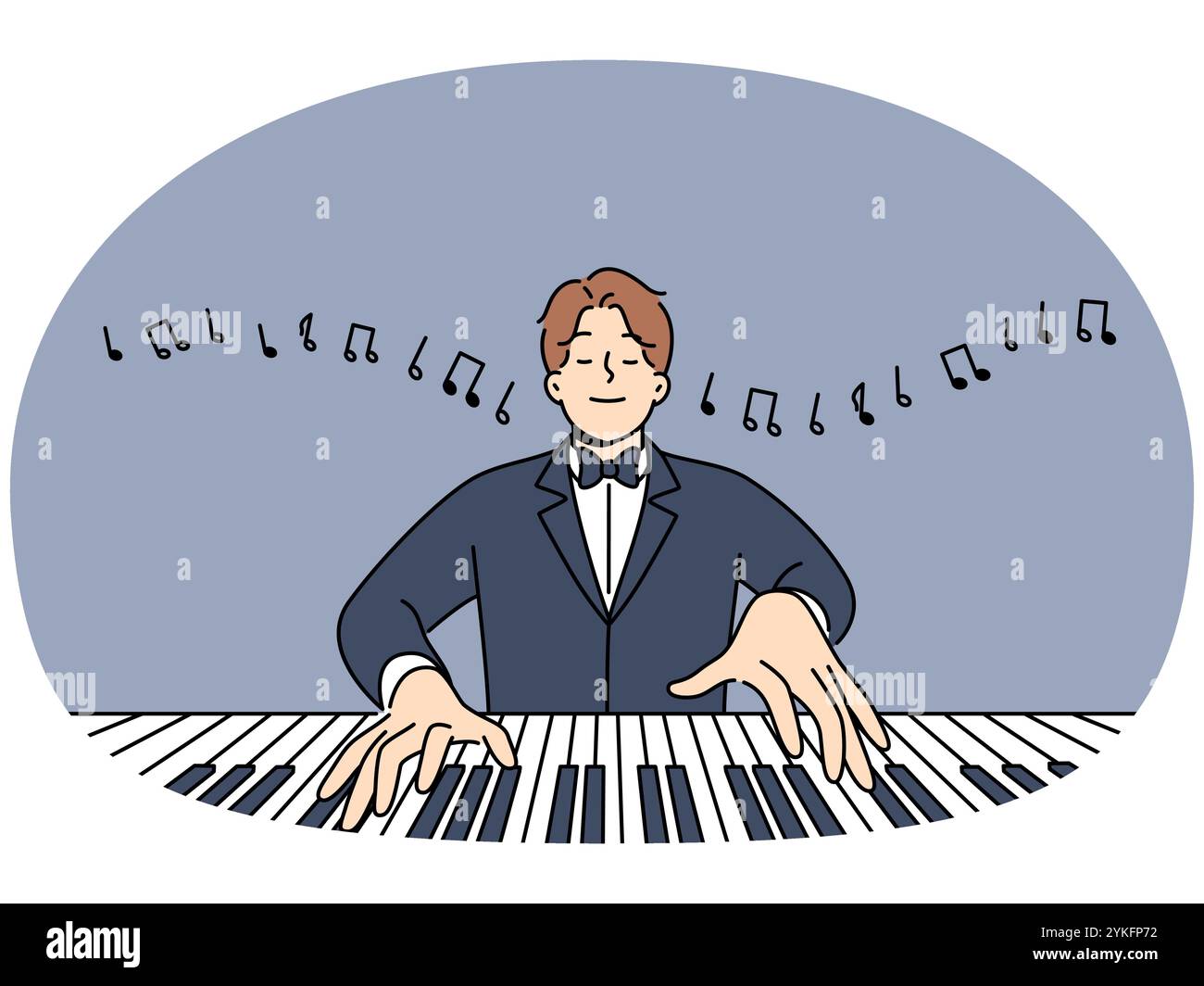 Stage performance pianist opera house Stock Vector Images - Alamy
