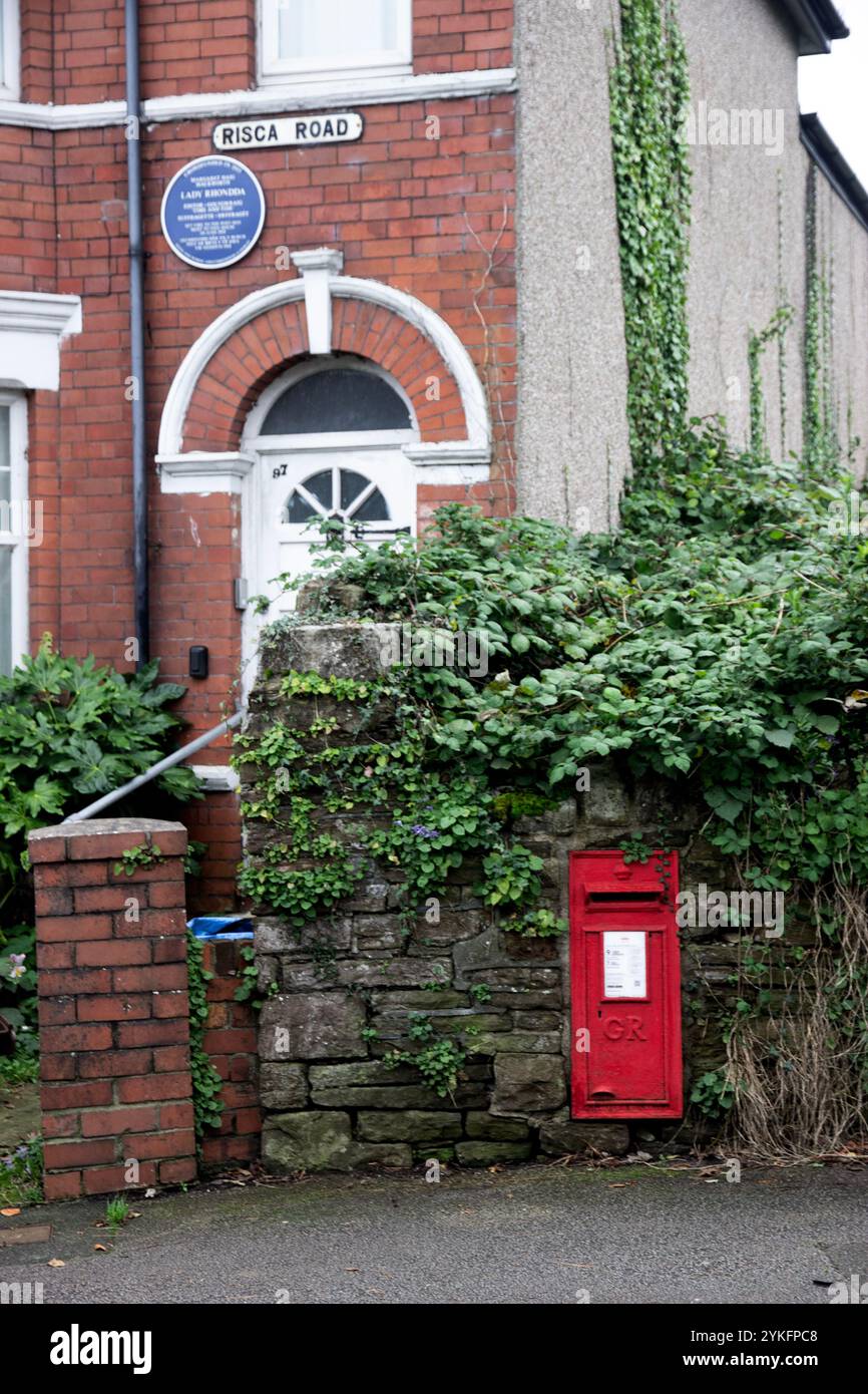 Post box on Risca Road, Newport, burnt by an incendiary device planted ...