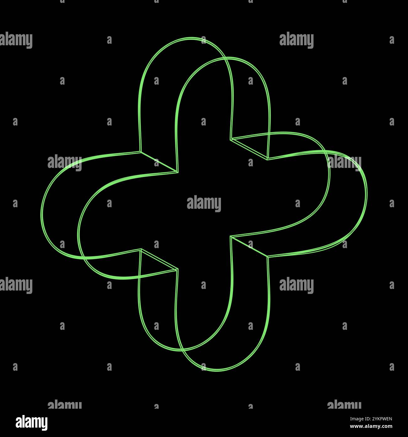 Y2K vector rave psychedelic futuristic object cross with round edges in ...