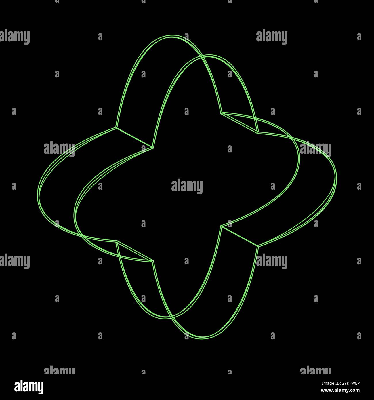 Y2K vector rave psychedelic futuristic object four pointed shape in ...