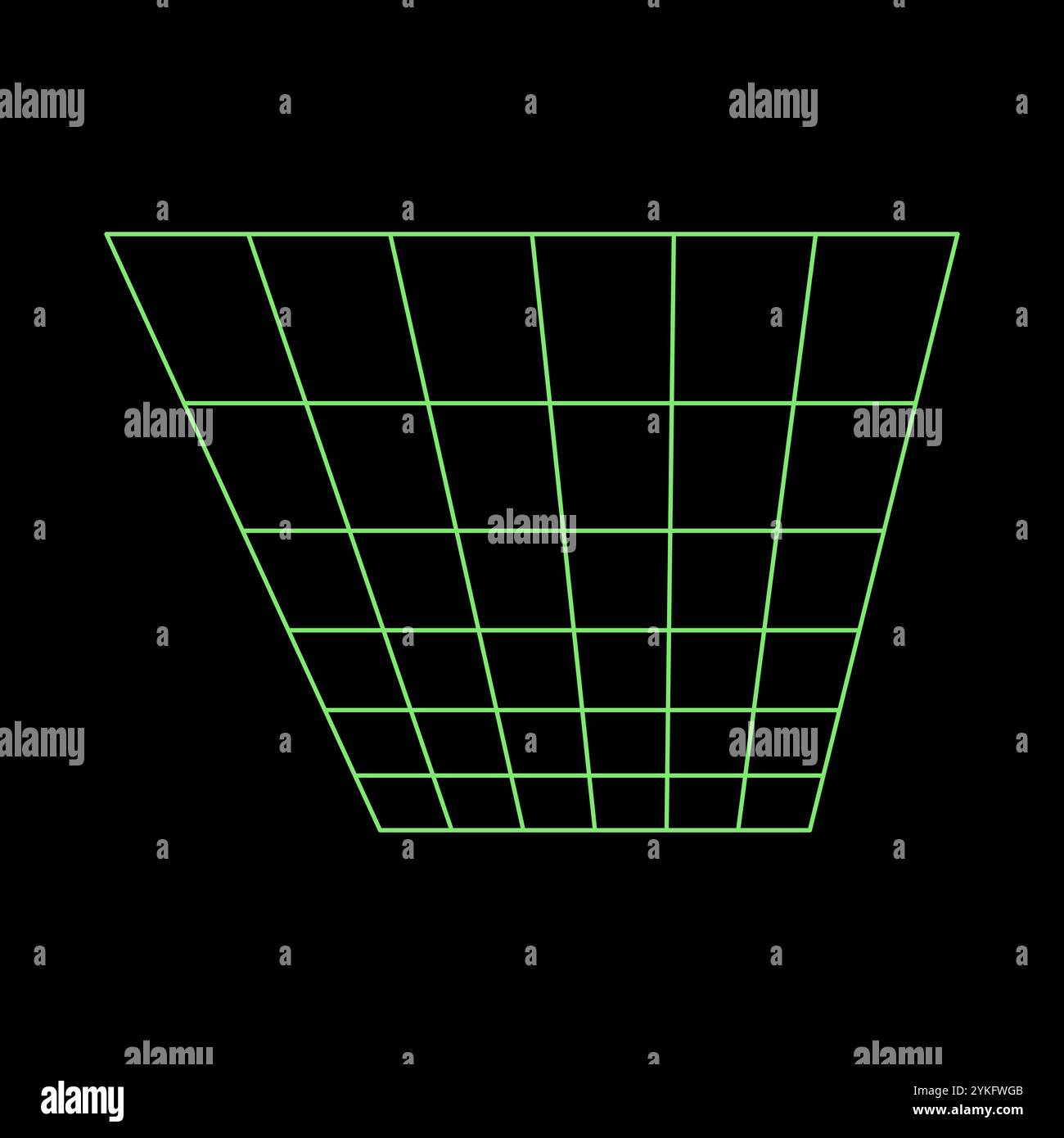 Y2K vector rave psychedelic futuristic 3D grid object in trendy neon ...