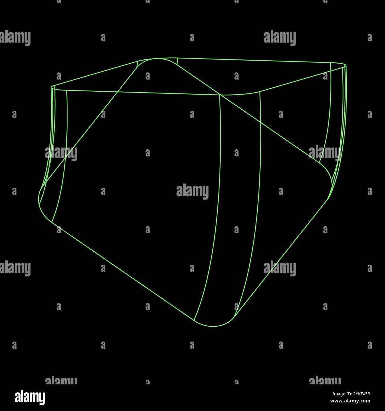 Wireframe 3d cube in Stock Vector Images - Alamy