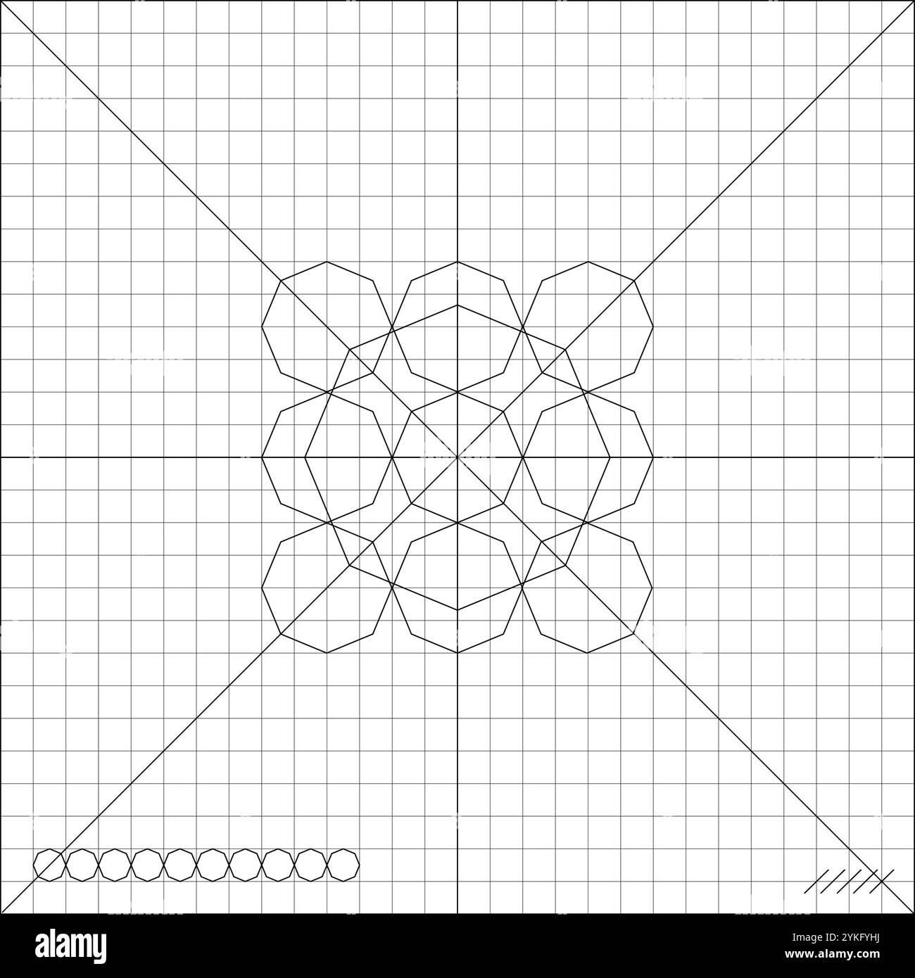 Image of geometric figures combined into an esoteric ornament on ...