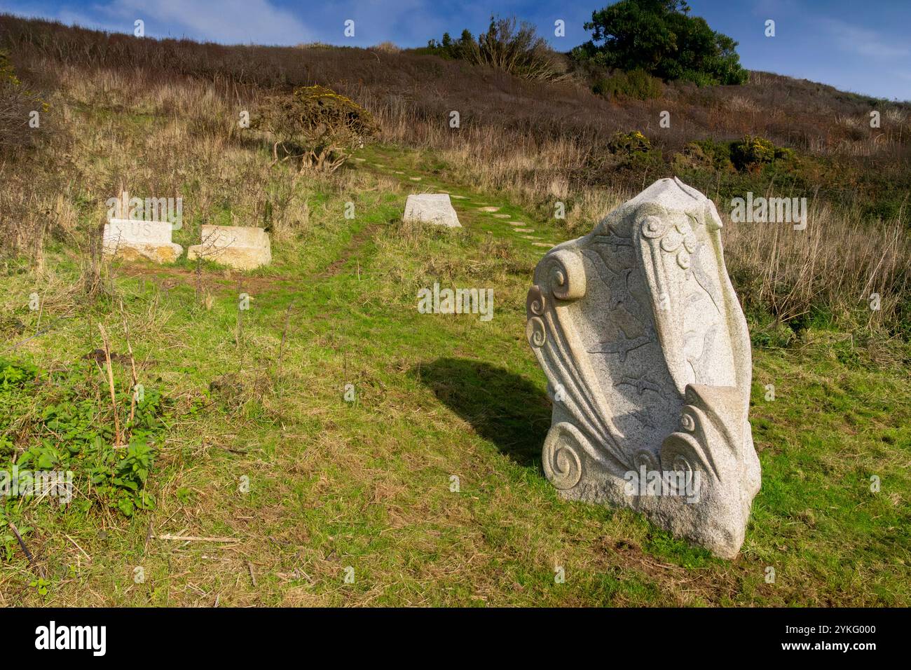 Memorial, created by David Paton, to the lives lost in the Penlee ...