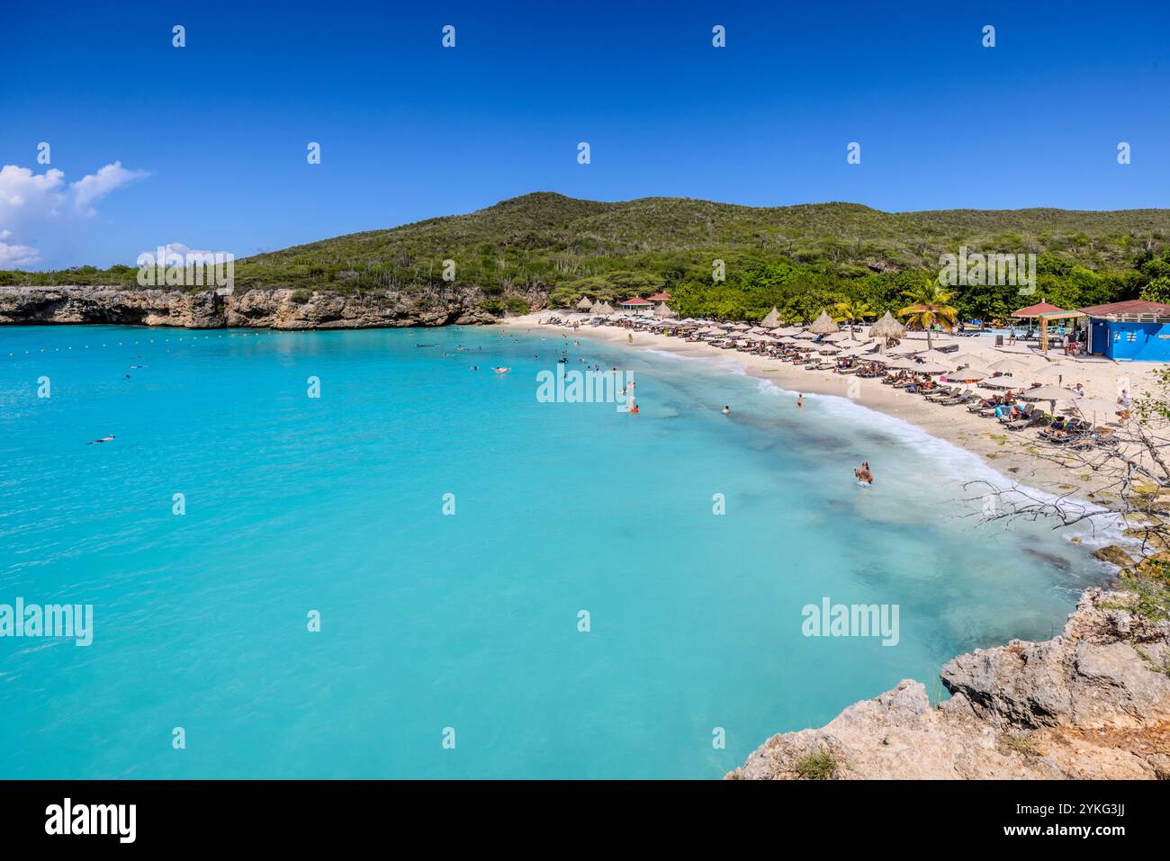 Blue is the color of Curaçao as here on the beach and the lagoon of ...